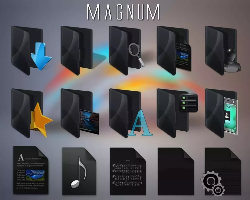 Icons Magnum, black version for 7tsp download on VSThemes.org