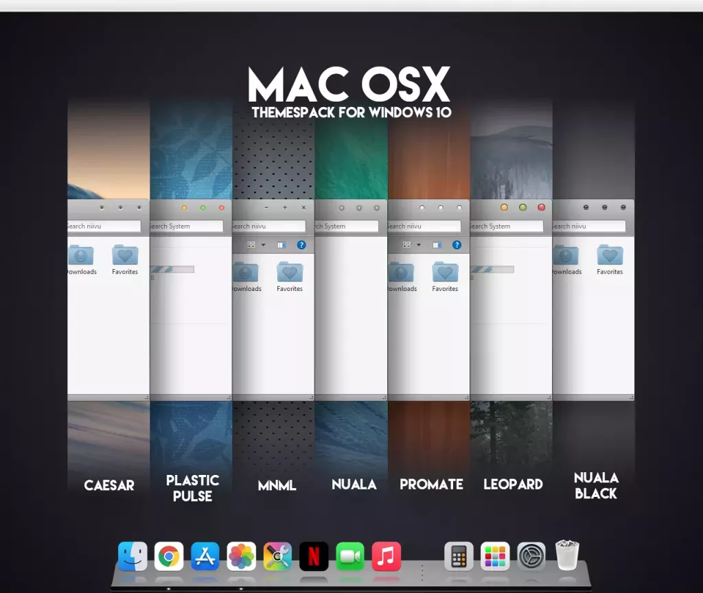 Theme Grey Mac OS X for Windows 10 download on VSThemes.org