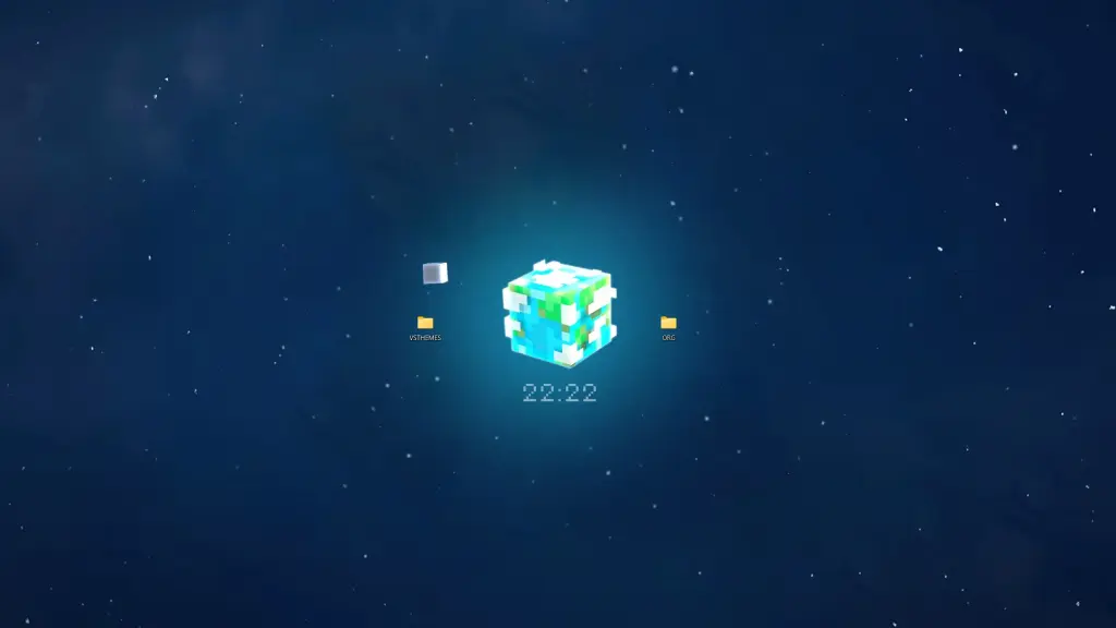 Live wallpaper Planet Earth Block (Minecraft) download on VSThemes.org