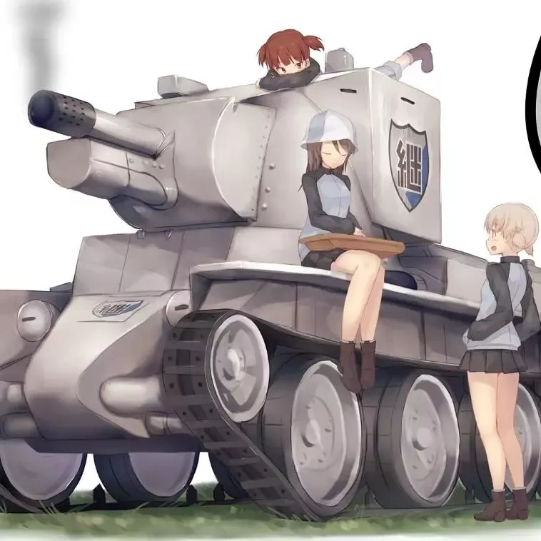 Живые обои Девушки-аниме с танком - Jatkosota High School скачать на VSThemes.org