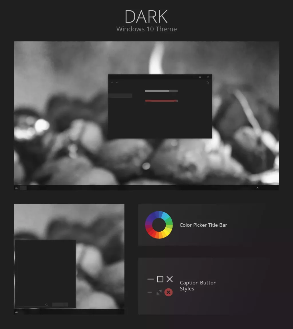 Theme Dark for Windows 10 download on VSThemes.org