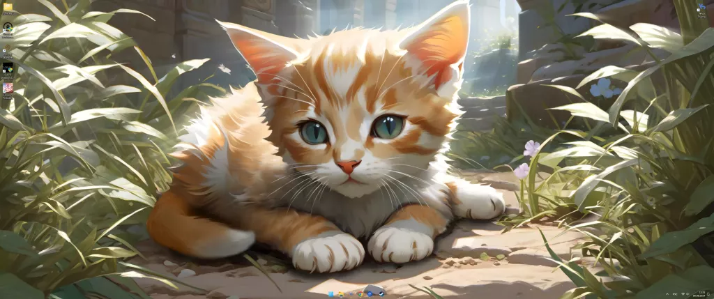 Живые обои Ender AI Kitten скачать на VSThemes.org