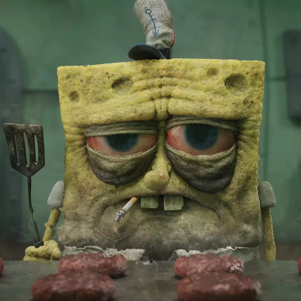 Живые обои Spongebob dead inside скачать на VSThemes.org