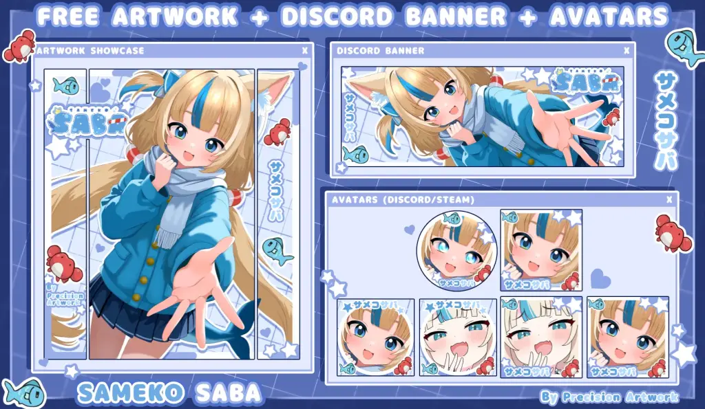 Sameko Saba (+Discord) Steam Profile Design download on VSThemes.org