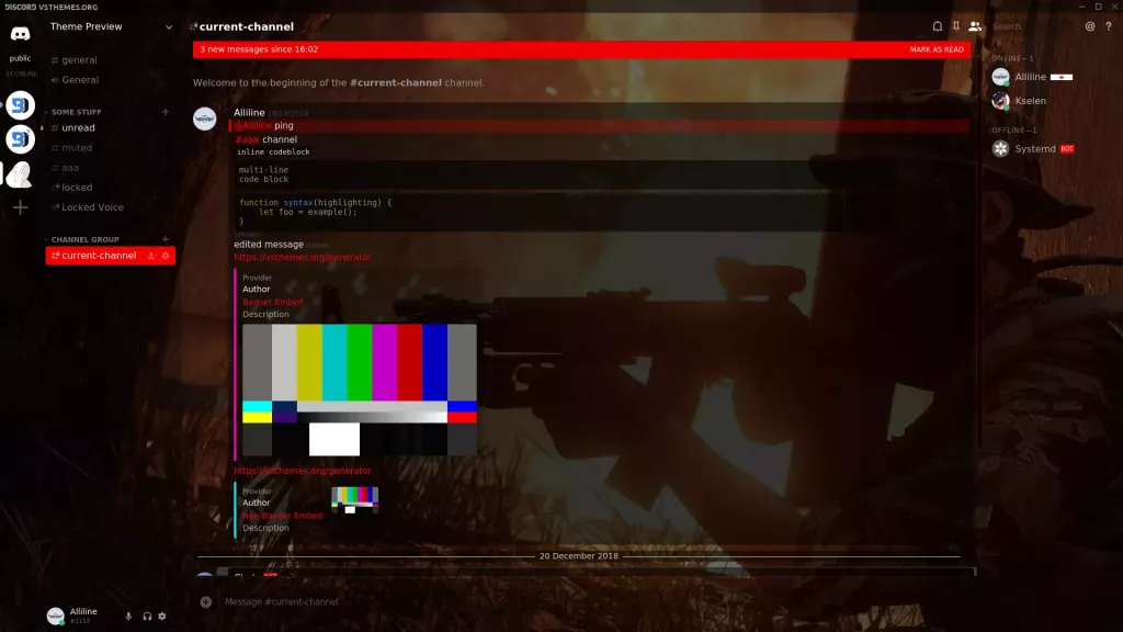 Theme War for Discord download on VSThemes.org