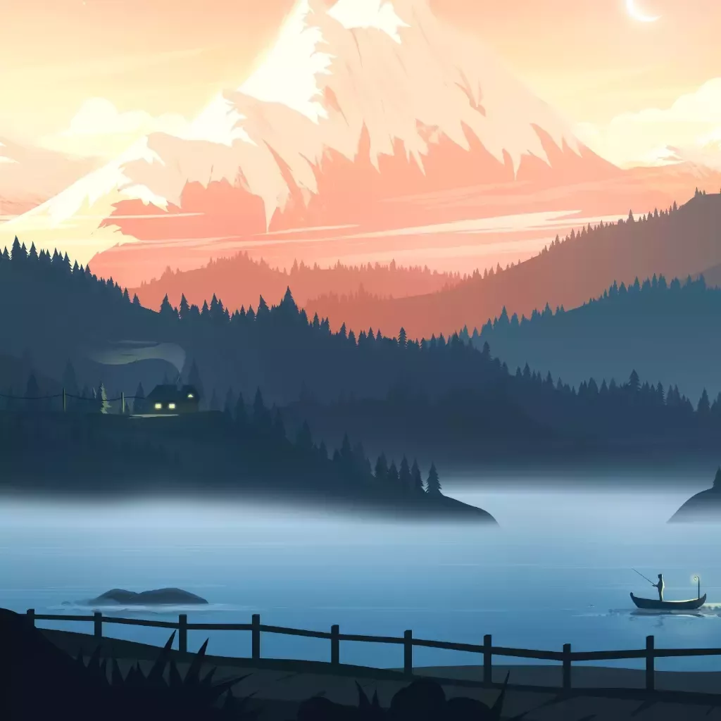 Live wallpaper Minimal Landscape download on VSThemes.org