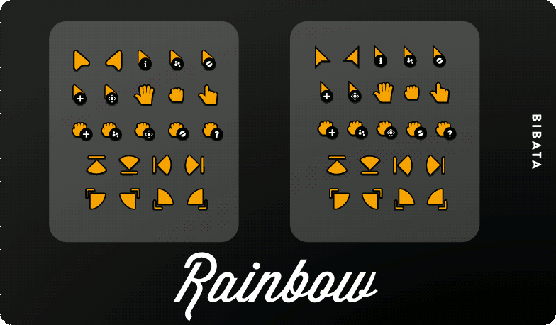 Cursors Bibata Rainbow on Windows download on VSThemes.org