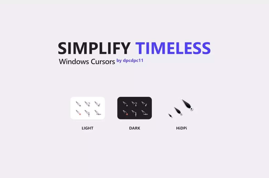 Cursors Simplify Timeless on Windows download on VSThemes.org