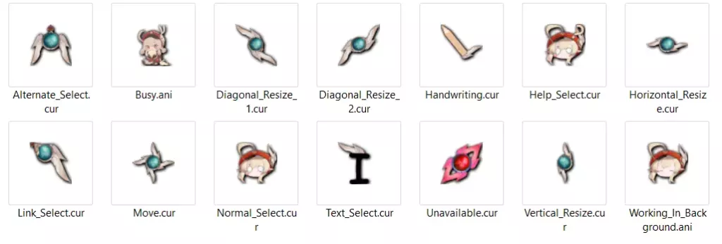 Cursors Clover from the game Genshin Impact on Windows download on ...