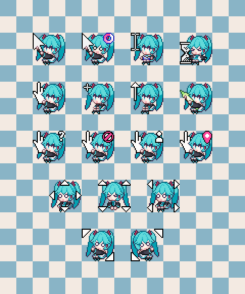 Cursors Miku pixel on Windows download on VSThemes.org
