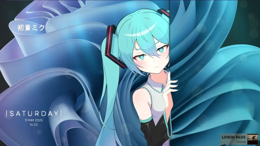 Live wallpaper Miku X Windows download on VSThemes.org