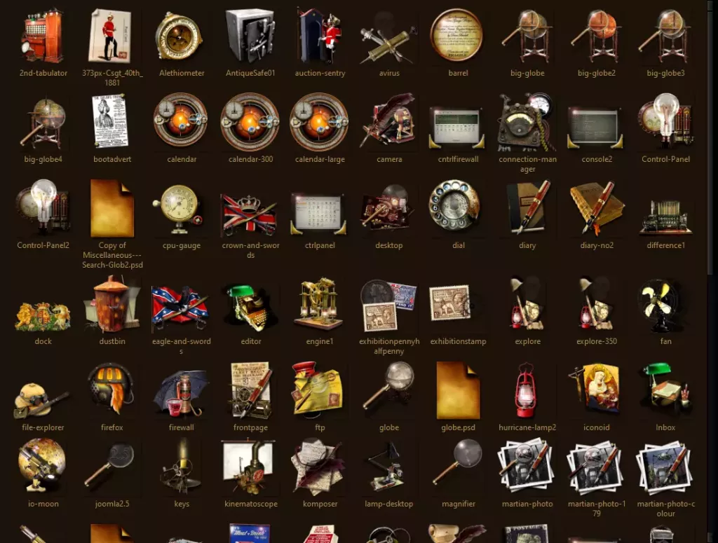 Icons Surviving Steampunk download on VSThemes.org