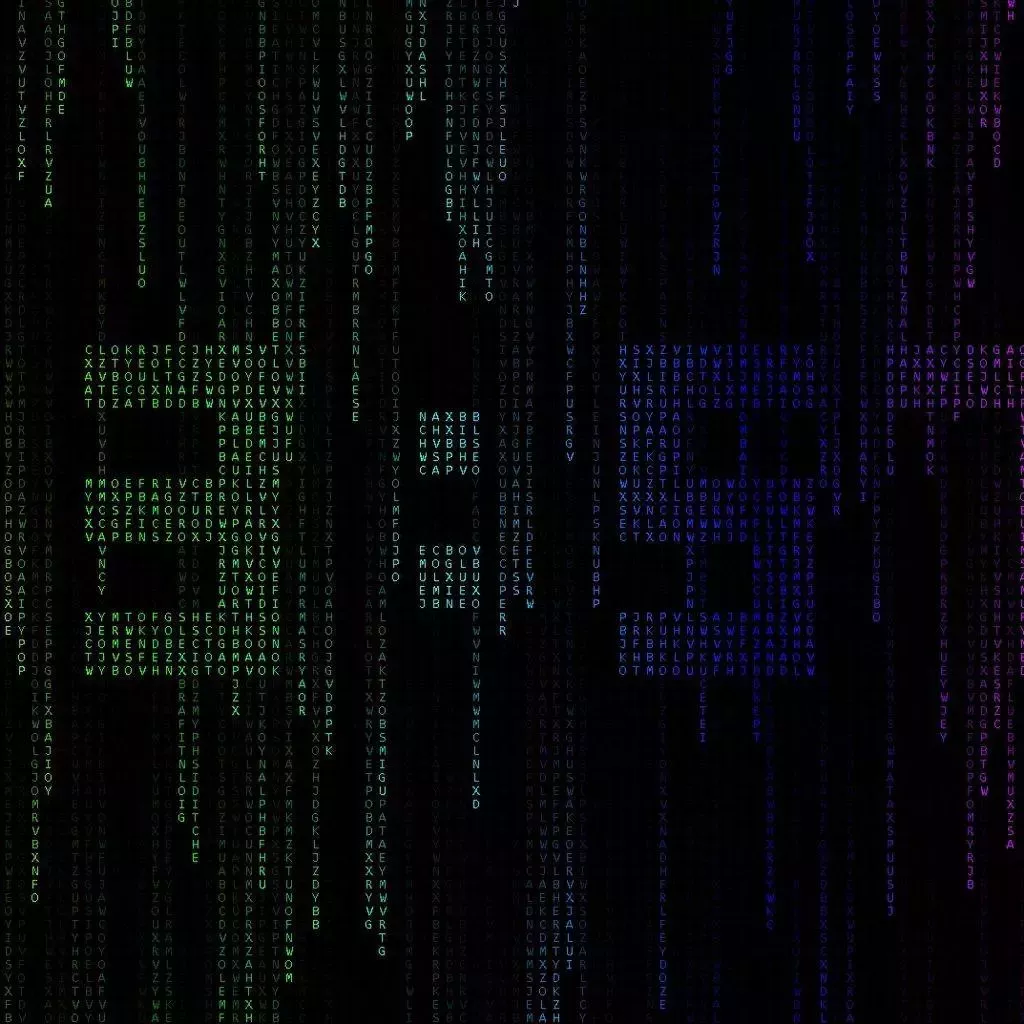 Live wallpaper RGB matrix with clock download on VSThemes.org