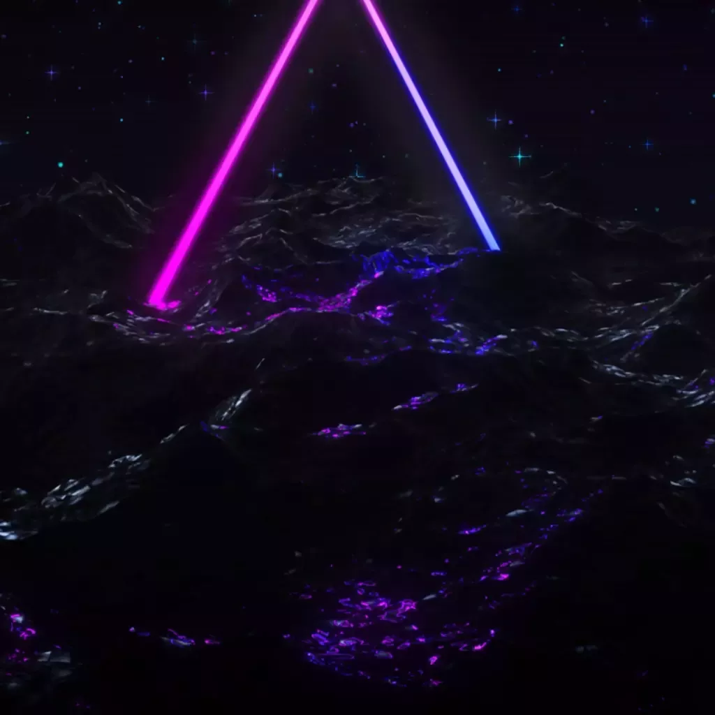 Live wallpaper Ocean, graphic triangle, gradient download on VSThemes.org