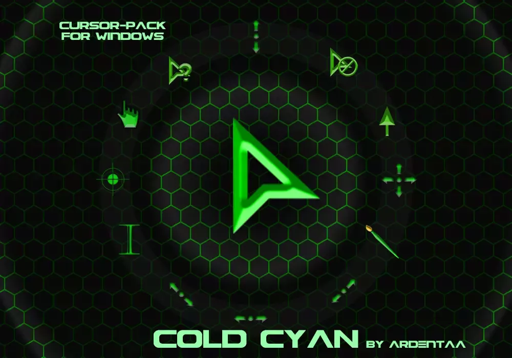 Cursors Cold Green on Windows download on VSThemes.org