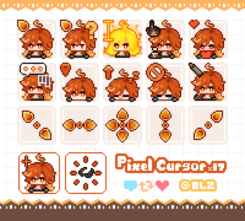 Cursors Mavuika (Genshin Impact) on Windows download on VSThemes.org