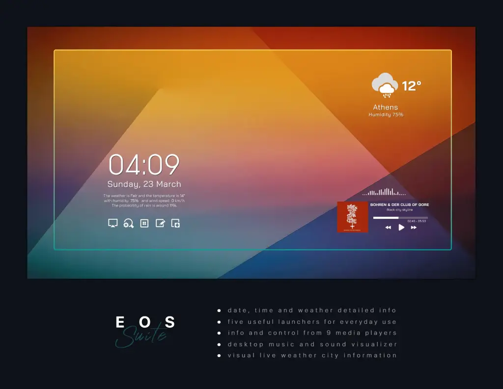 Skin EOS for Rainmeter download on VSThemes.org