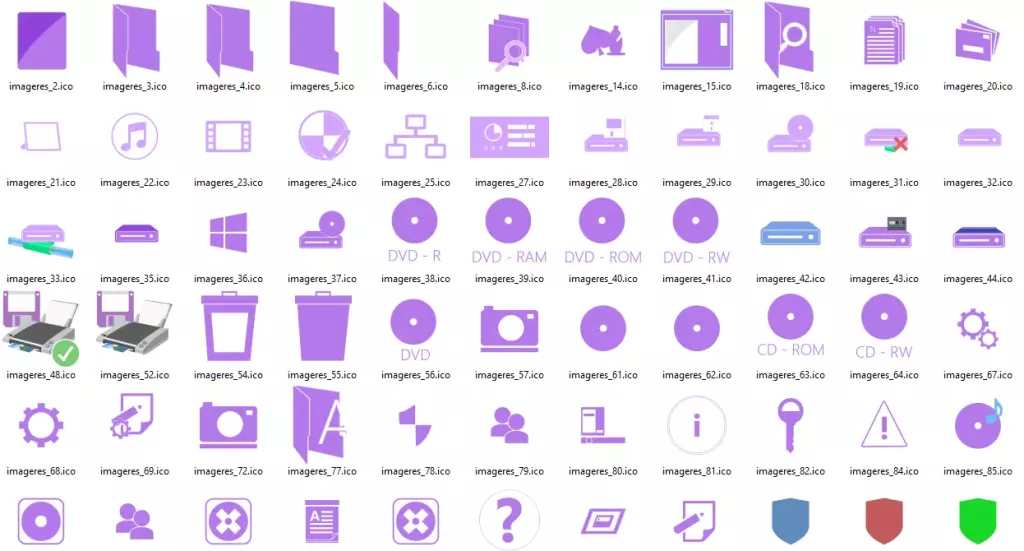 Icons Purple Set iPack download on VSThemes.org