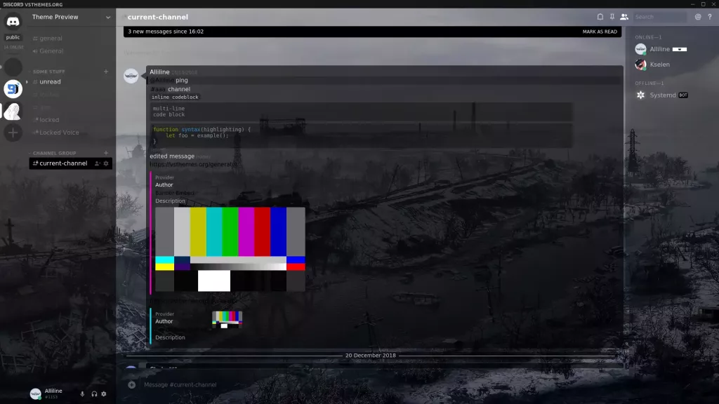 Theme Metro_Volga for Discord download on VSThemes.org