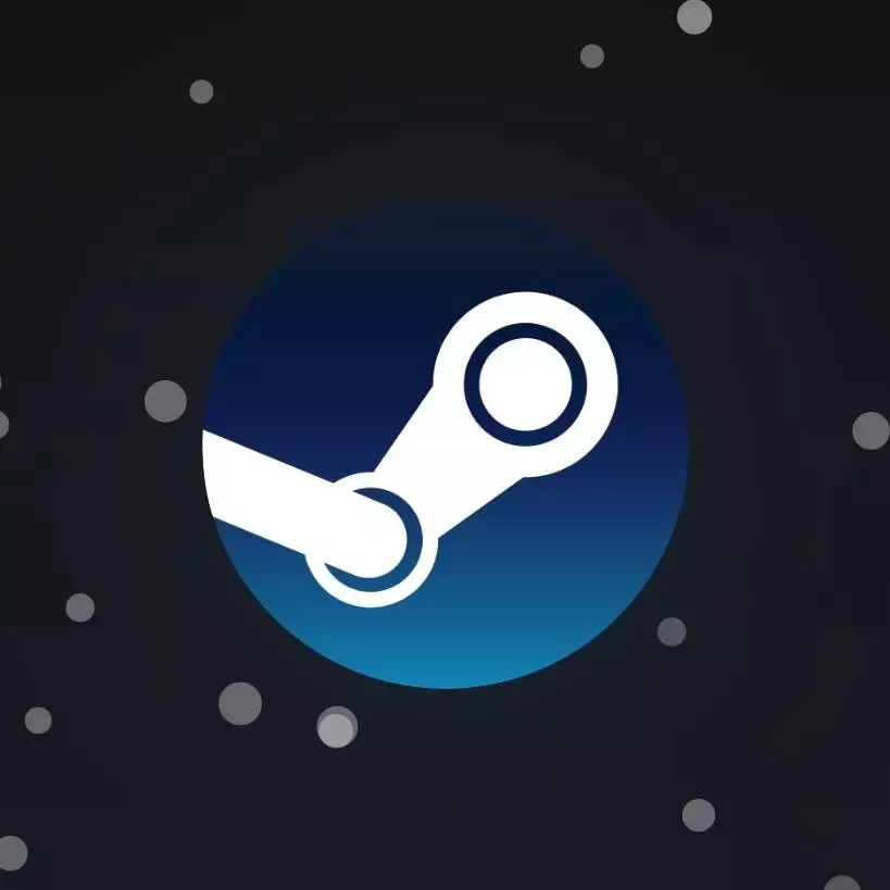 Live wallpaper Steam logo on a black background download on VSThemes.org