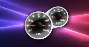 Gadget White speedometer for Windows download on VSThemes.org