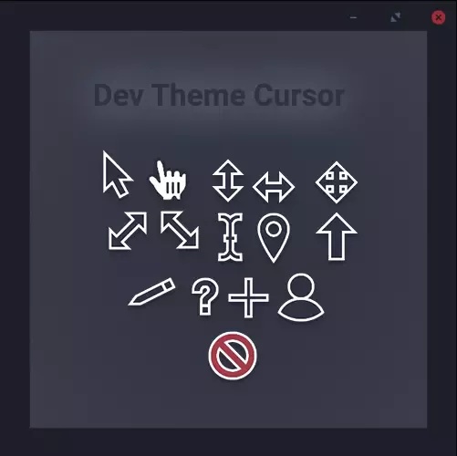 Cursors Dev, black and white version on Windows download on VSThemes.org