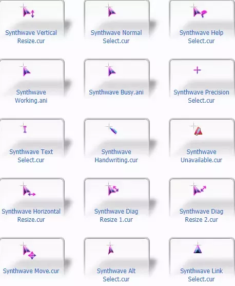 Cursors Night Syntwave on Windows download on VSThemes.org