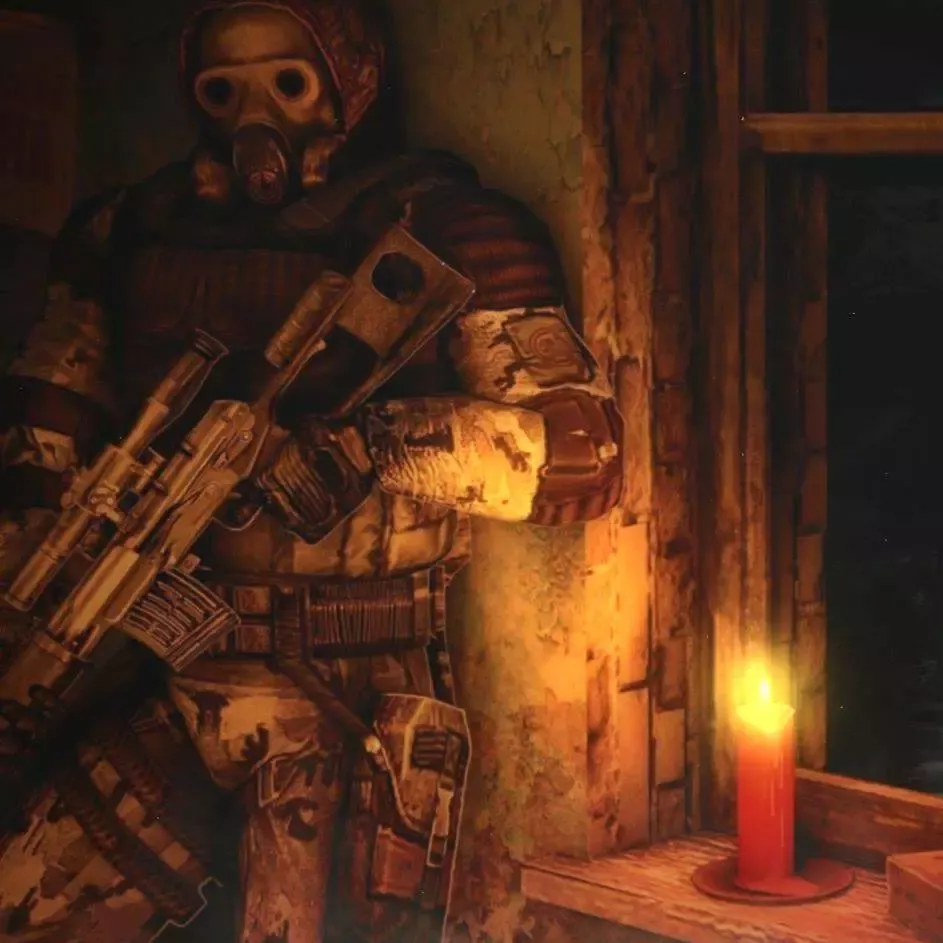 Live wallpaper S.T.A.L.K.E.R inside the house download on VSThemes.org