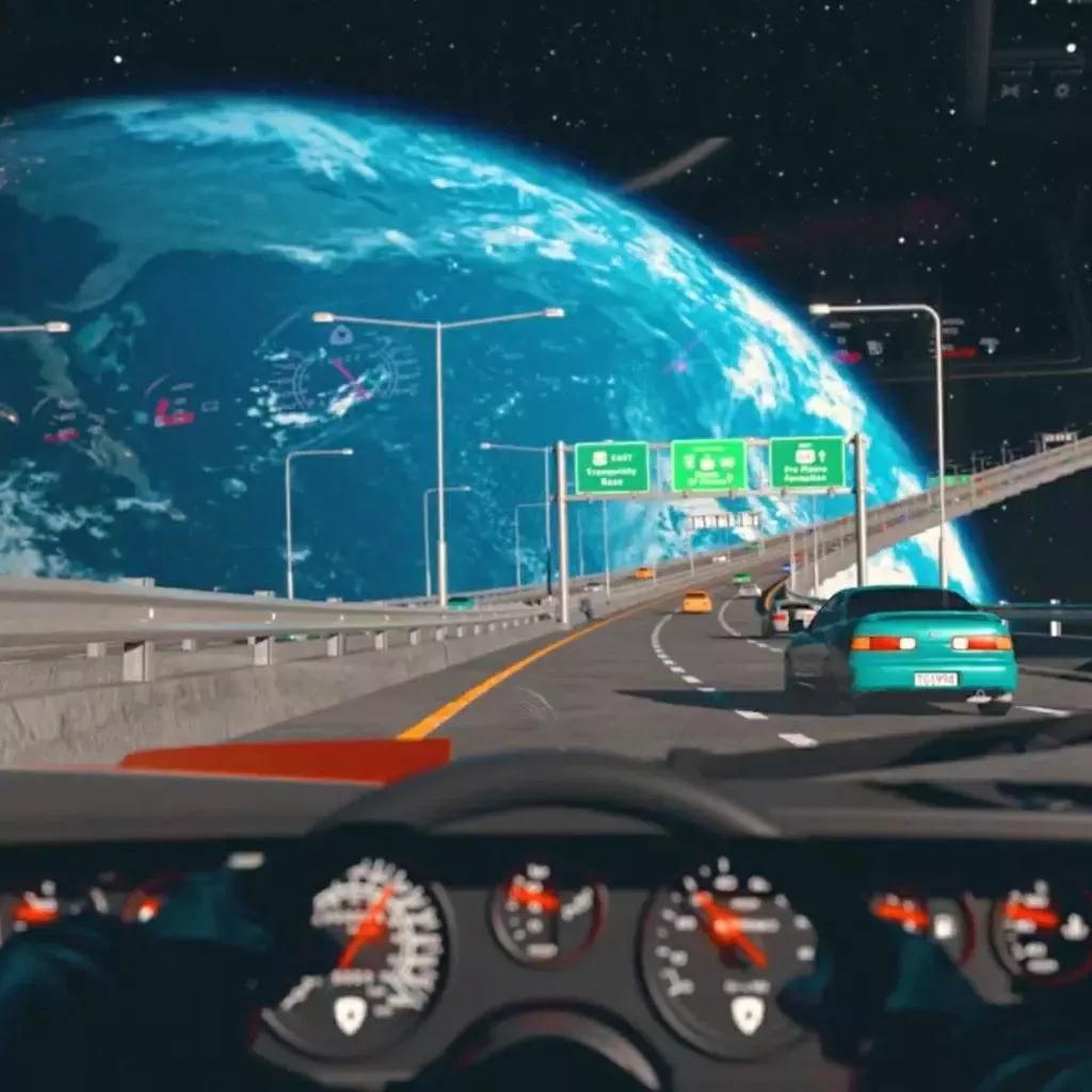 Live wallpaper Space Drive download on VSThemes.org