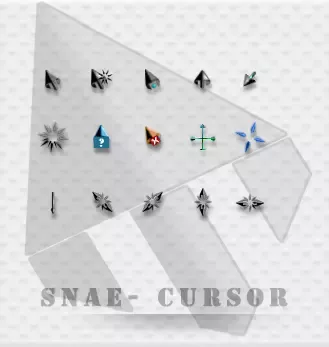 Cursors Snae, black version on Windows download on VSThemes.org