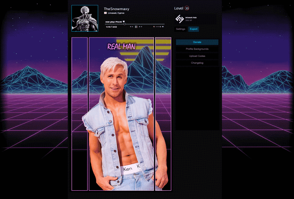 Steam Artwork Ken (Ryan Gosling) download on VSThemes.org