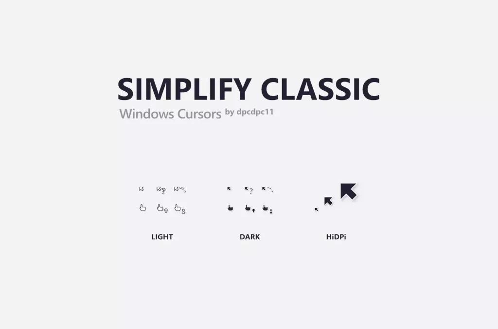 Cursors Simplify Classic on Windows download on VSThemes.org