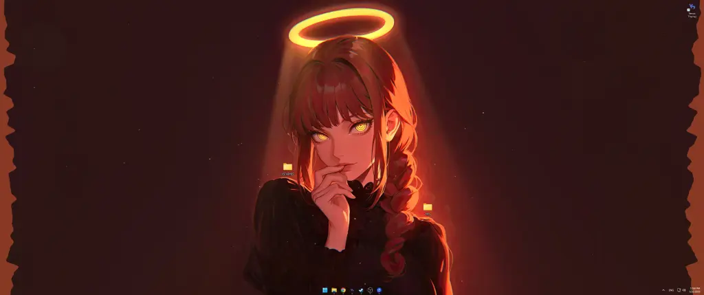 Live wallpaper Makima - Halo Descent download on VSThemes.org