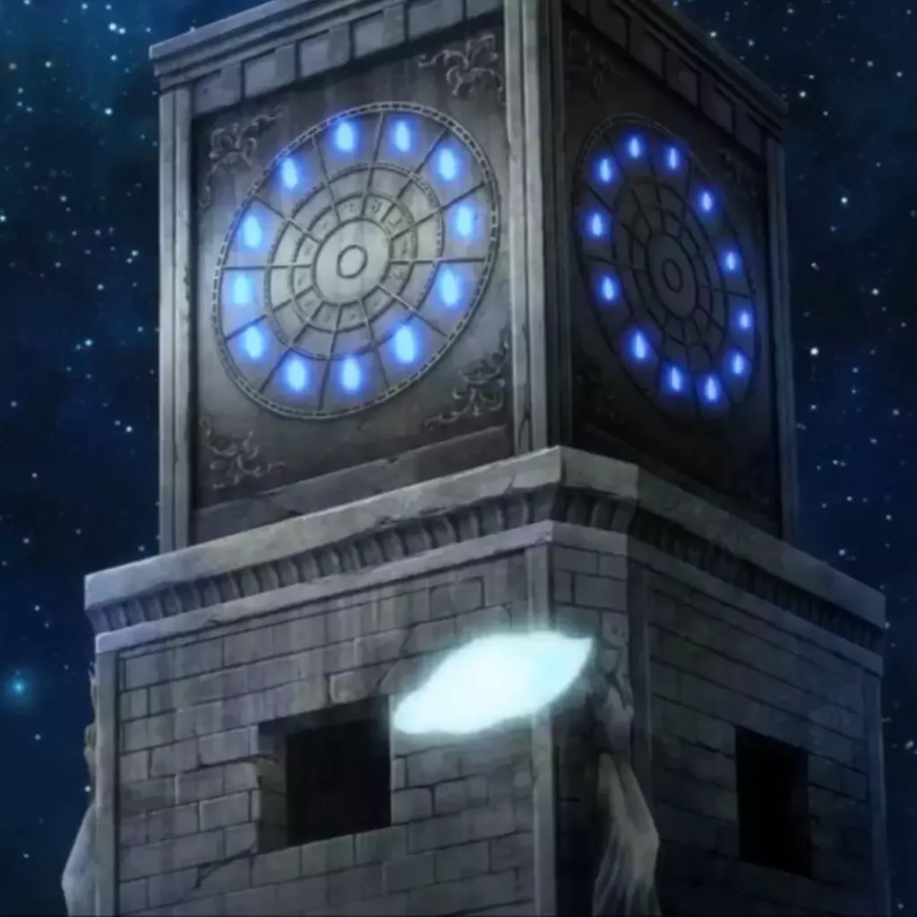 Live wallpaper Fire tower with clock - Saint Seiya download on VSThemes.org