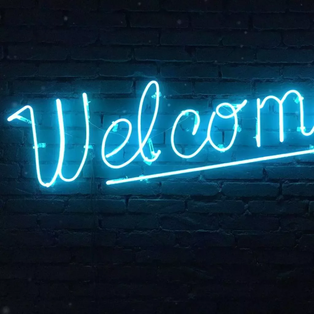 Live wallpaper Neon welcome download on VSThemes.org