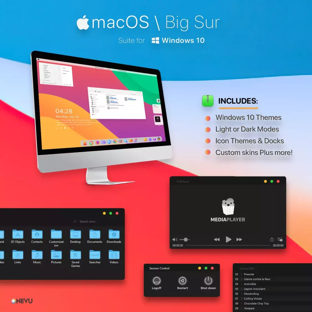Theme Mac OS Big Sur for Windows 10 download on VSThemes.org