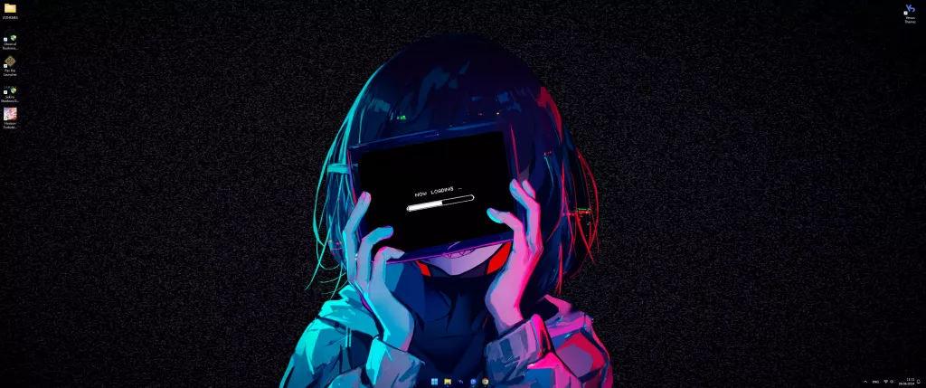 Live wallpaper Anime girl - System error download on VSThemes.org