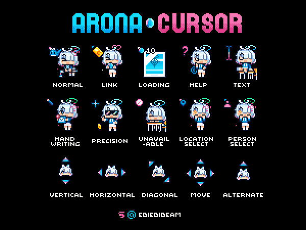 Cursors Arona - Blue Archive on Windows download on VSThemes.org