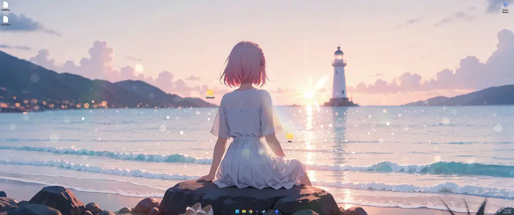 Live wallpaper In a Dress at Sunset (JK-19) download on VSThemes.org