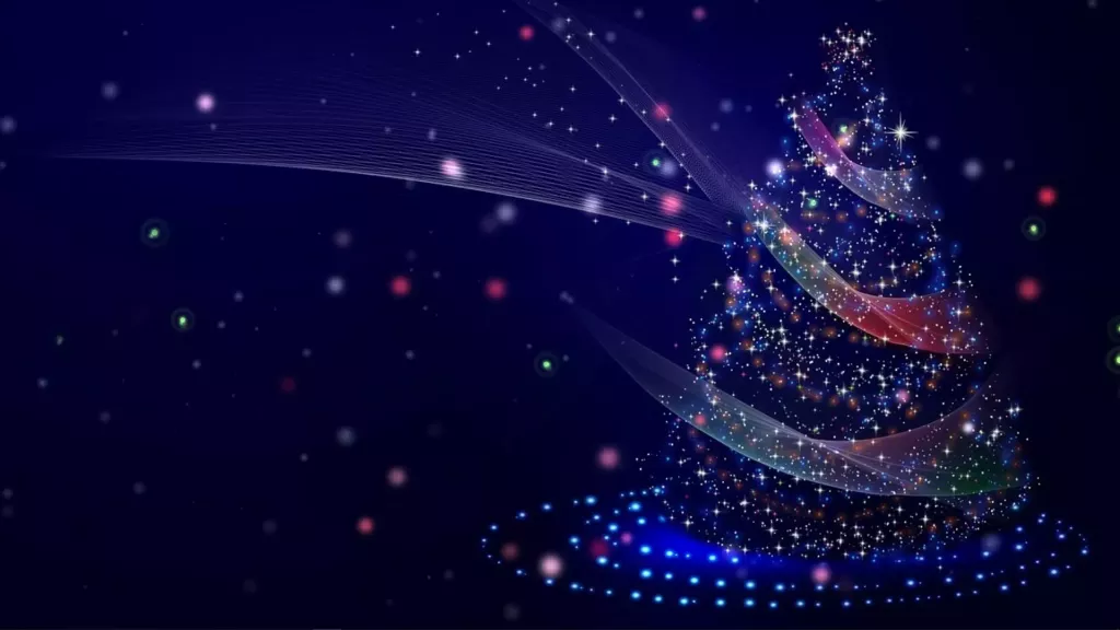 Живые обои Звездная новогодняя елка скачать на VSThemes.org