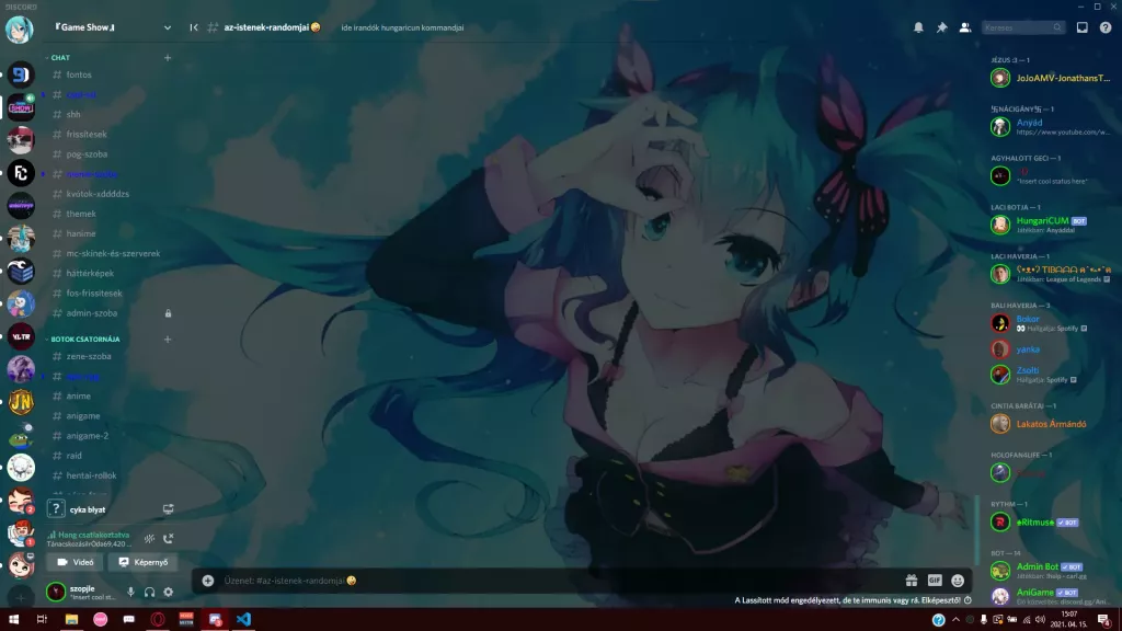 Theme Light Blue Miku Hatsune for Discord download on VSThemes.org
