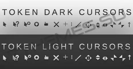 Cursors Token, dark and light version on Windows download on VSThemes.org