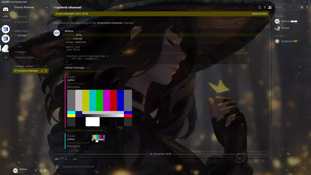 Theme GOLD for Discord download on VSThemes.org