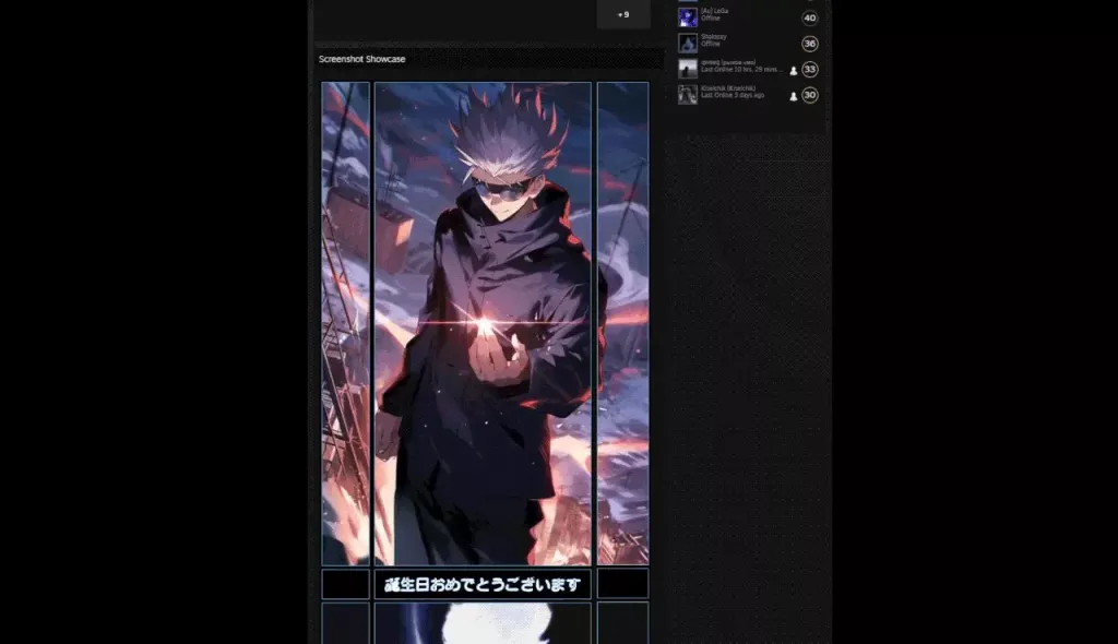 Steam Artwork Satoru Gojo - Jujutsu Kaisen (Long) download on VSThemes.org