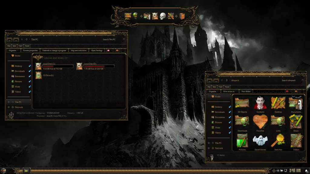 Theme Dracula for Windows 11 download on VSThemes.org