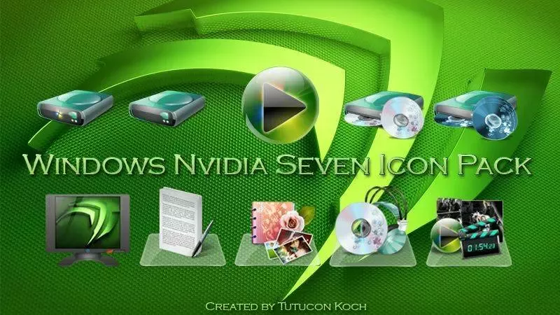 Icons In the style of Nvidia download on VSThemes.org