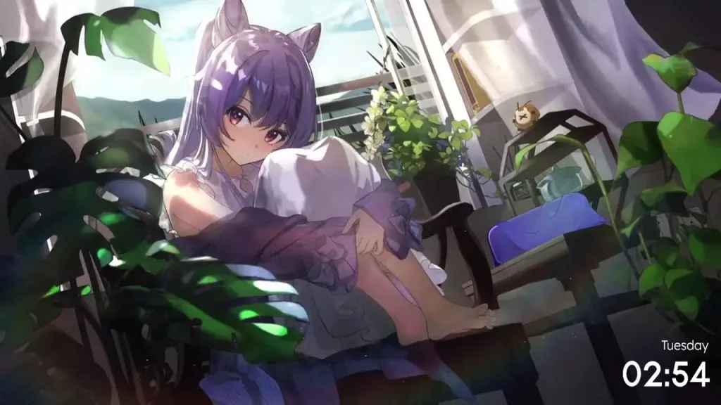 Live wallpaper Keqing - Genshin Impact download on VSThemes.org