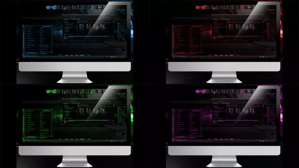 Theme HUD 4 colors for Windows 10 download on VSThemes.org