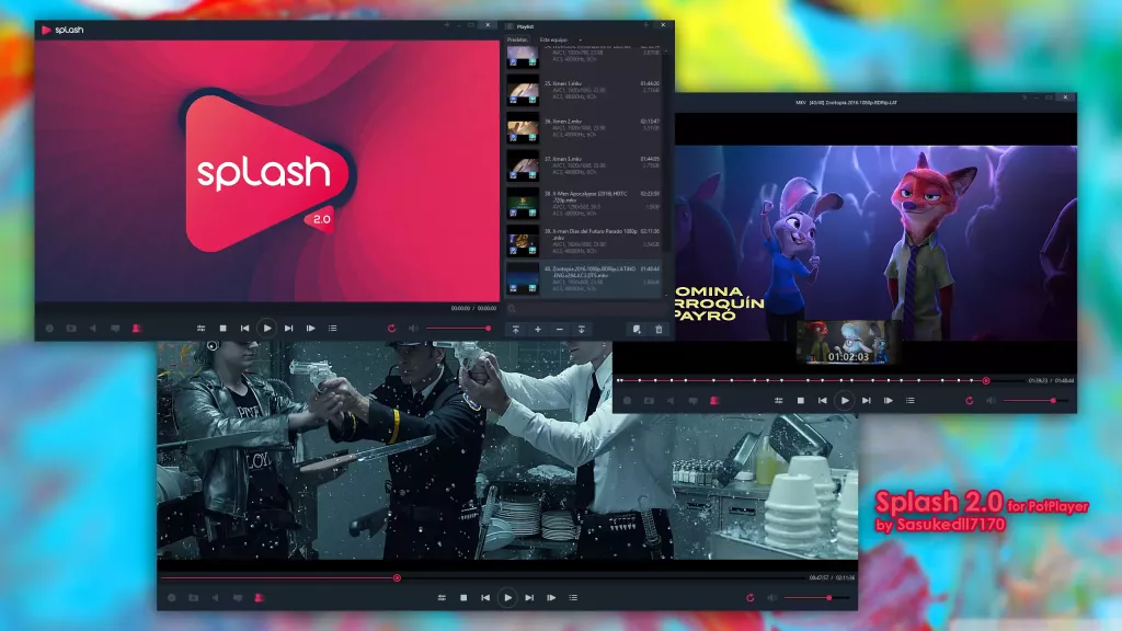 Skin Splash, the second version for PotPlayer download on VSThemes.org