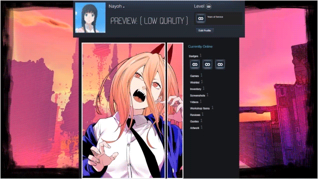 Steam Artwork Angry Power - Chainsaw Man download on VSThemes.org